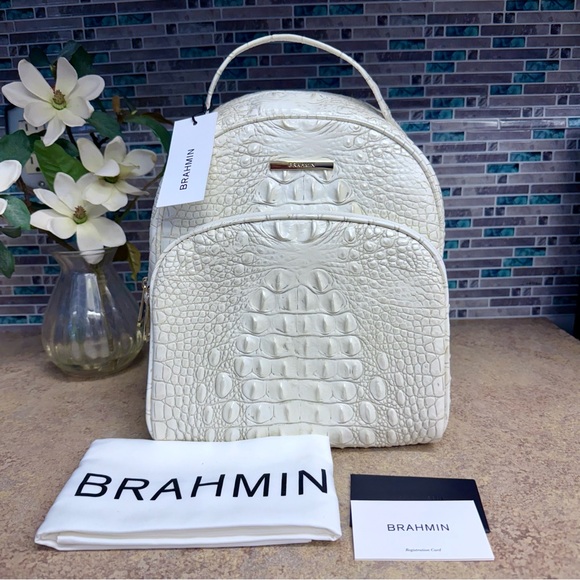 Brahmin | Bags | Nwt Brahmin Chelcy Coconut Milk Backpack | Poshmark